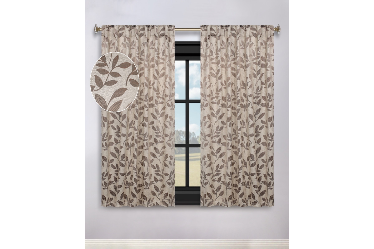 Click here for Superior Modern Leaves Room Darkening Grommet Top... prices