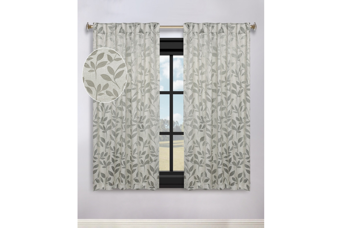 Click here for Superior Modern Leaves Room Darkening Grommet Top... prices