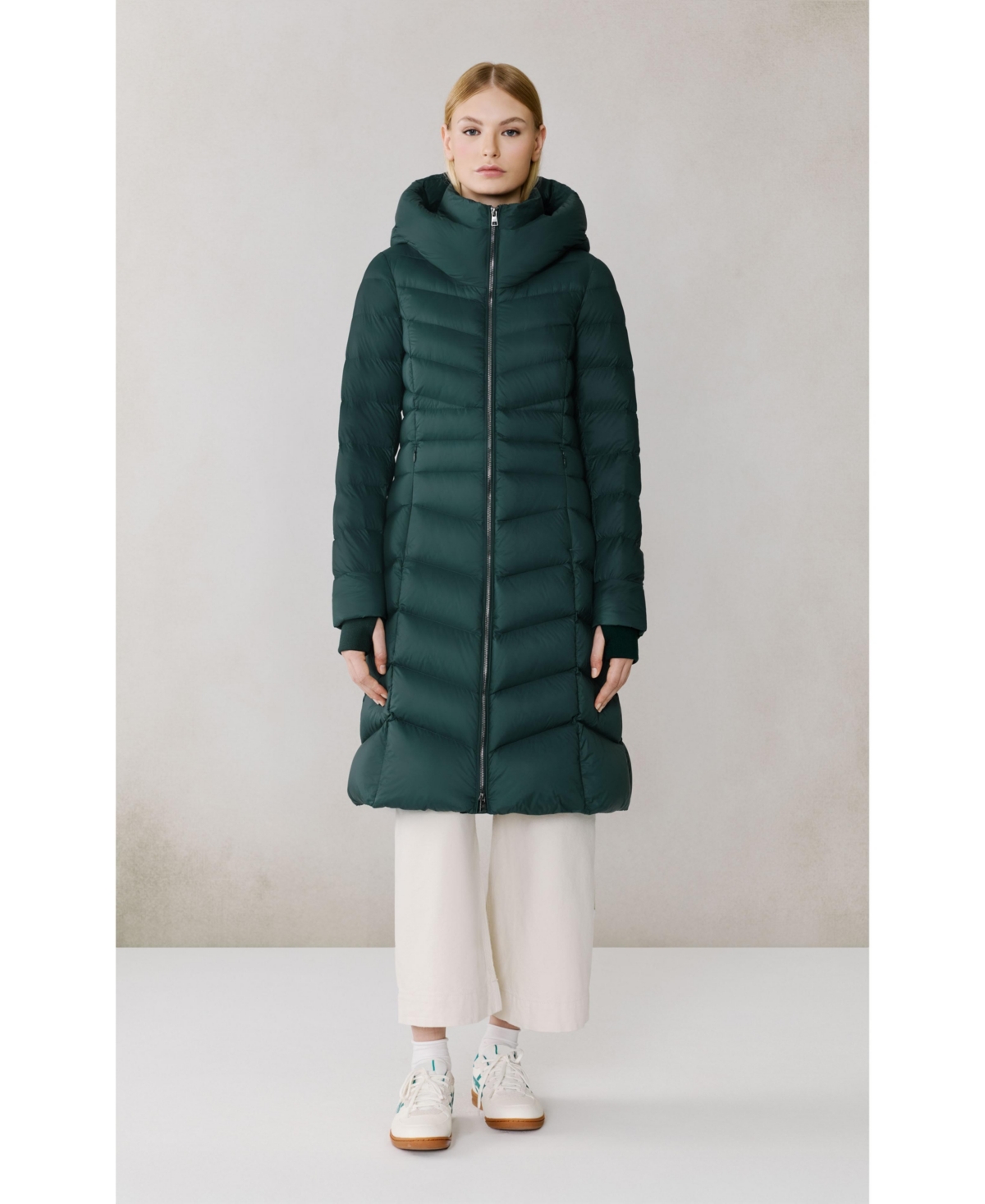 Click here for Soia & Kyo Womens Lita-u Midi Down Coat - Midnight... prices