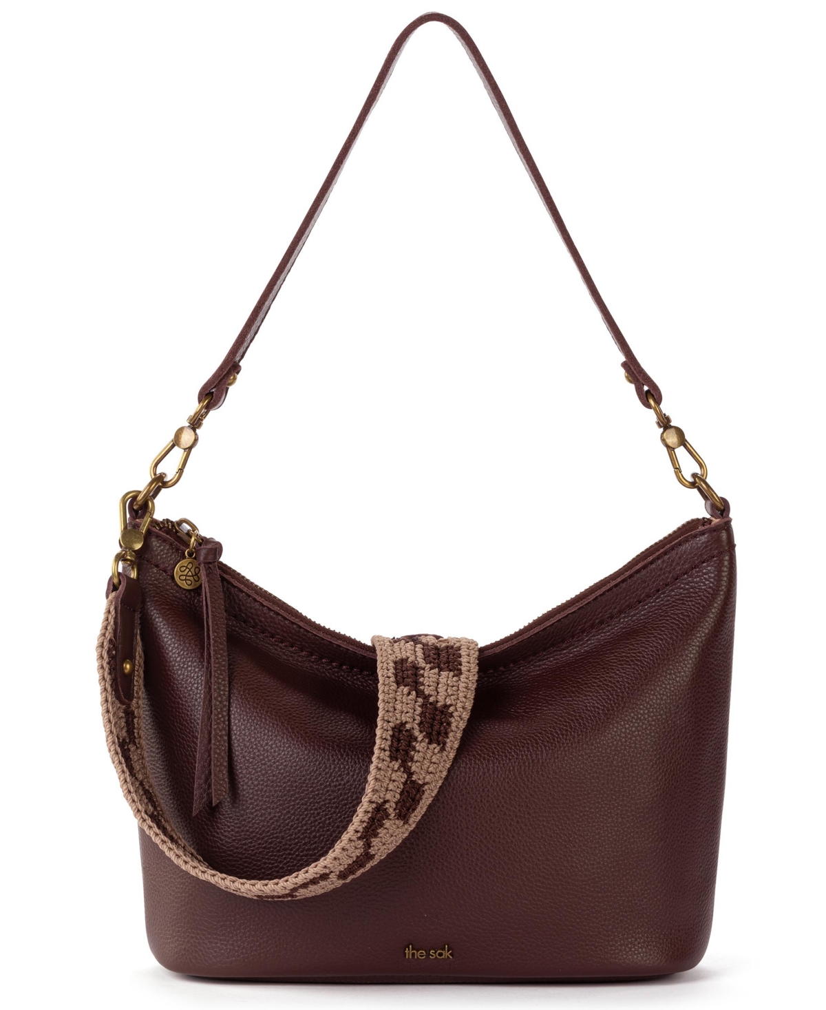 Click here for The Sak Womens Jasmine Leather Hobo Bag - Mahogany prices
