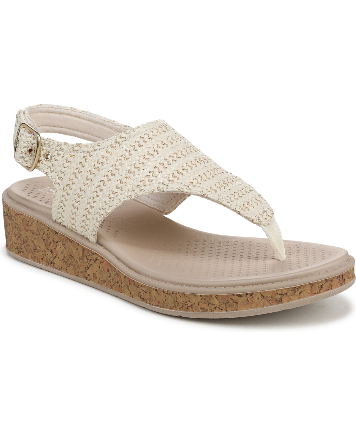 Click here for LifeStride Womens Beachy Thong Sandals - Off White prices