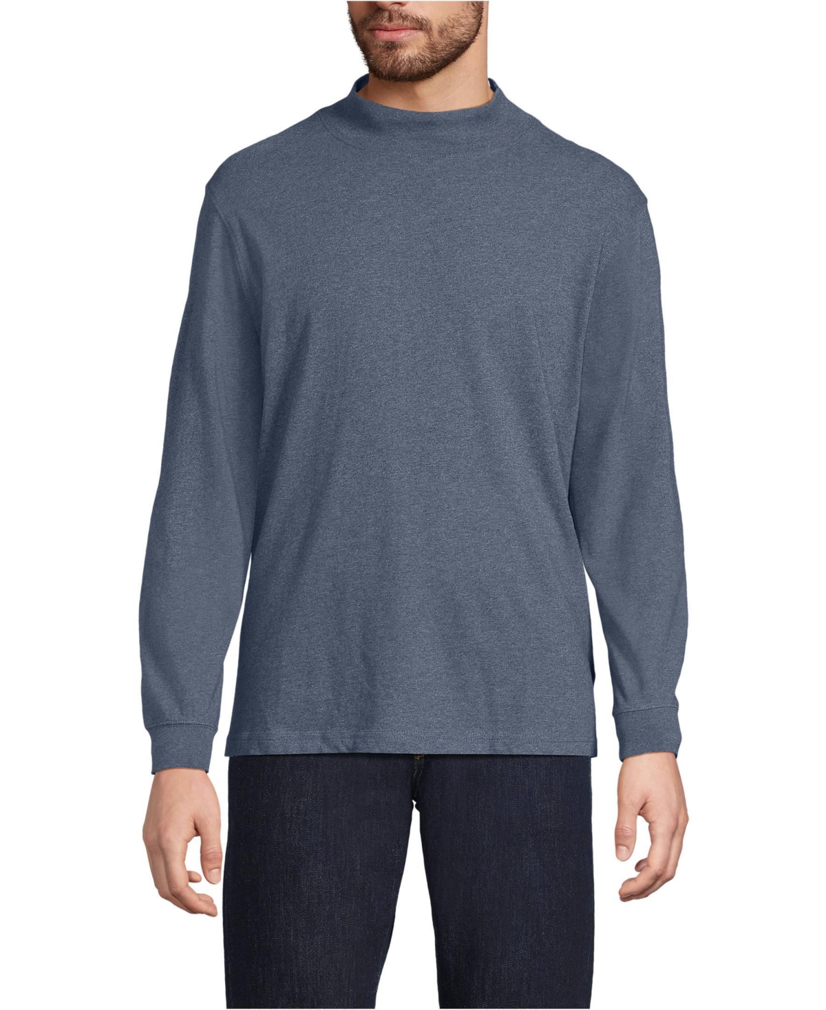 Click here for Lands End Mens Super-t Mock Turtleneck - Nightfall... prices