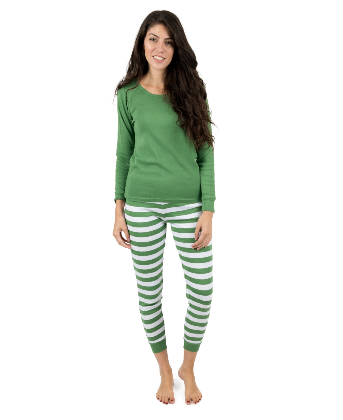 Click here for Leveret Womens Two Piece Cotton Striped Holiday Pa... prices