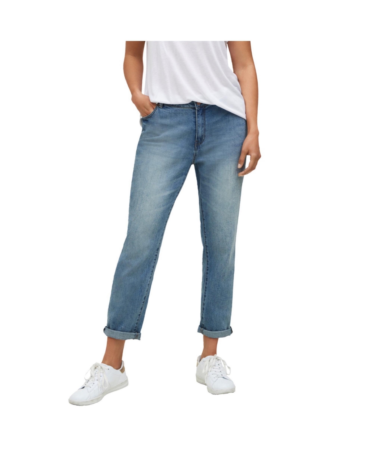 Click here for ellos Womens Boyfriend Jean - Light blue wash prices
