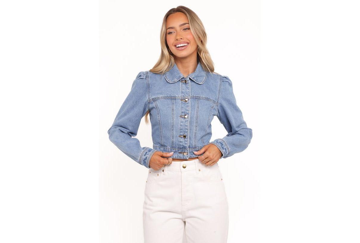 Click here for Petal and Pup Womens Faven Cropped Denim Jacket -... prices