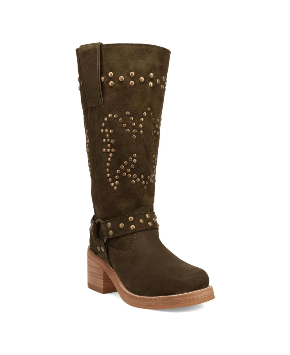 Dingo Womens Troubadour Leather Boot - Olive