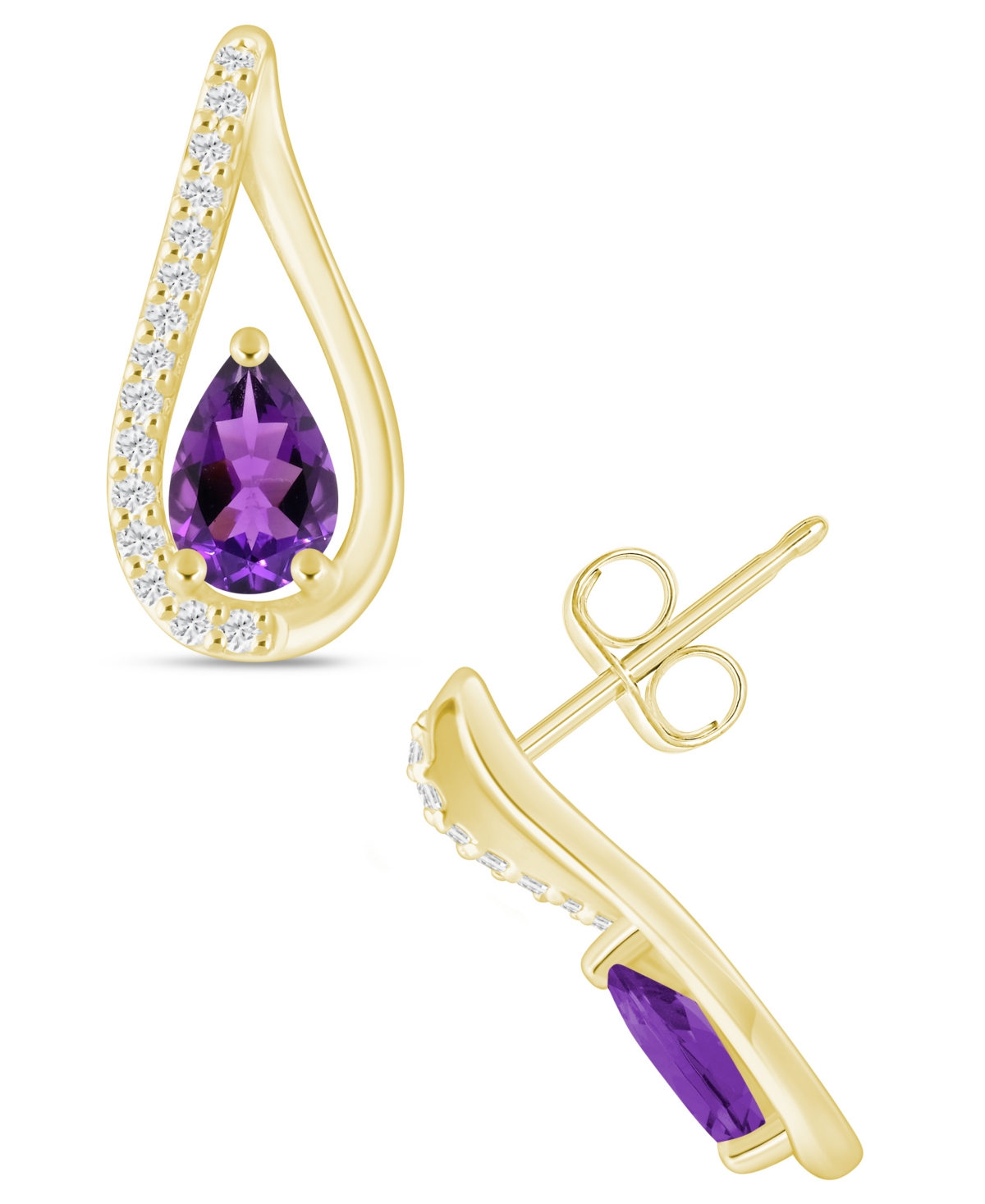 Click here for Macys Gemstone and Diamond Earrings (1/6 ct. t.w.)... prices