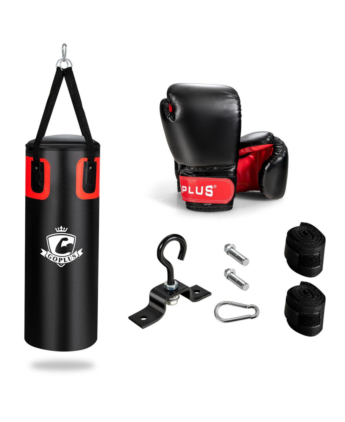 Click here for Filled Punching Bag Set for Adults- 56 lbs - Black prices