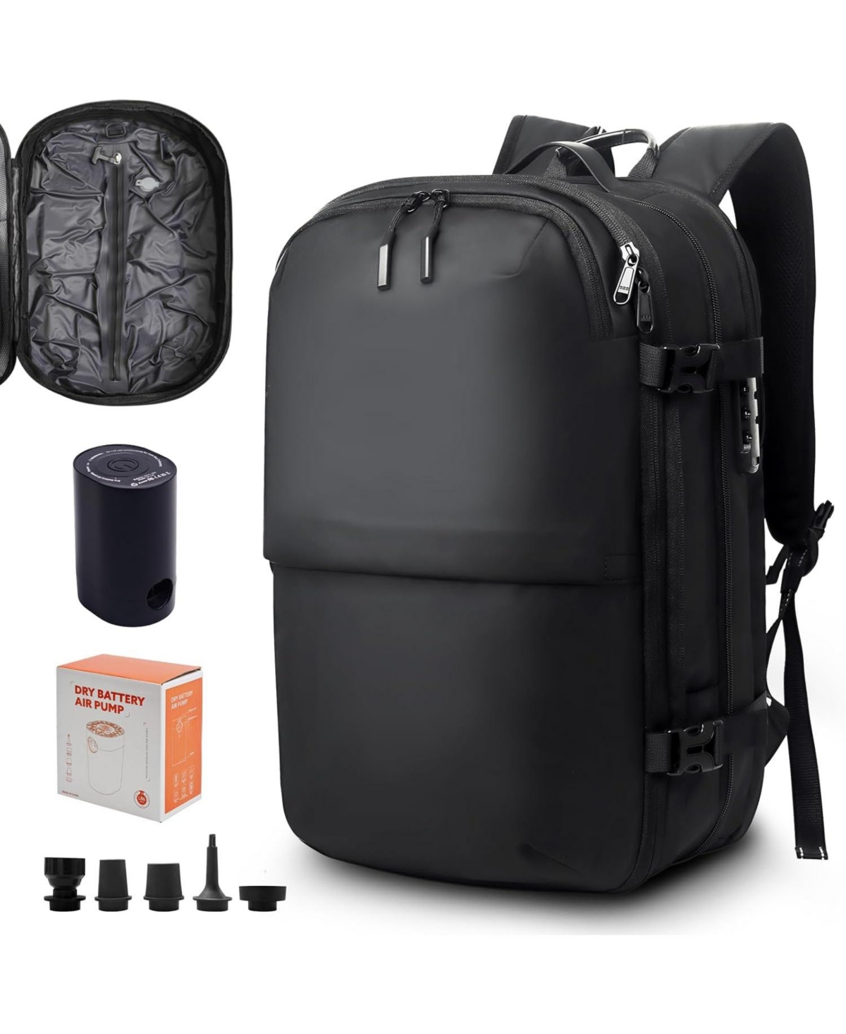Click here for Batfox Vacuum Compression Travel Backpack  60L Exp... prices