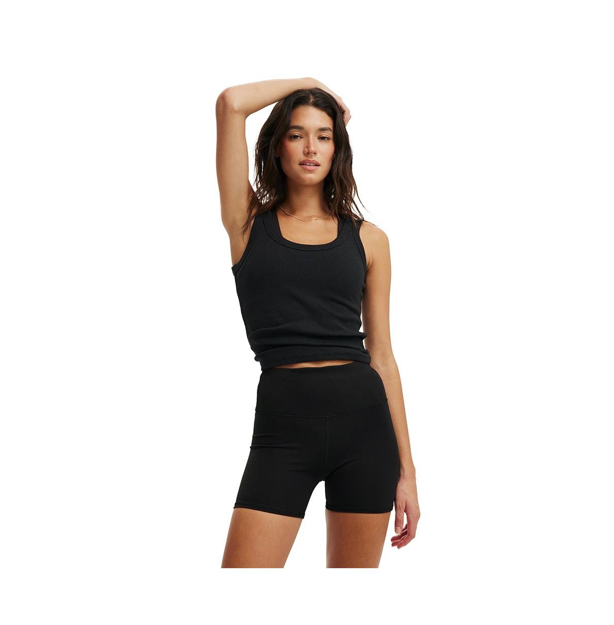Click here for Cotton On Womens Active Rib Tank - Black prices