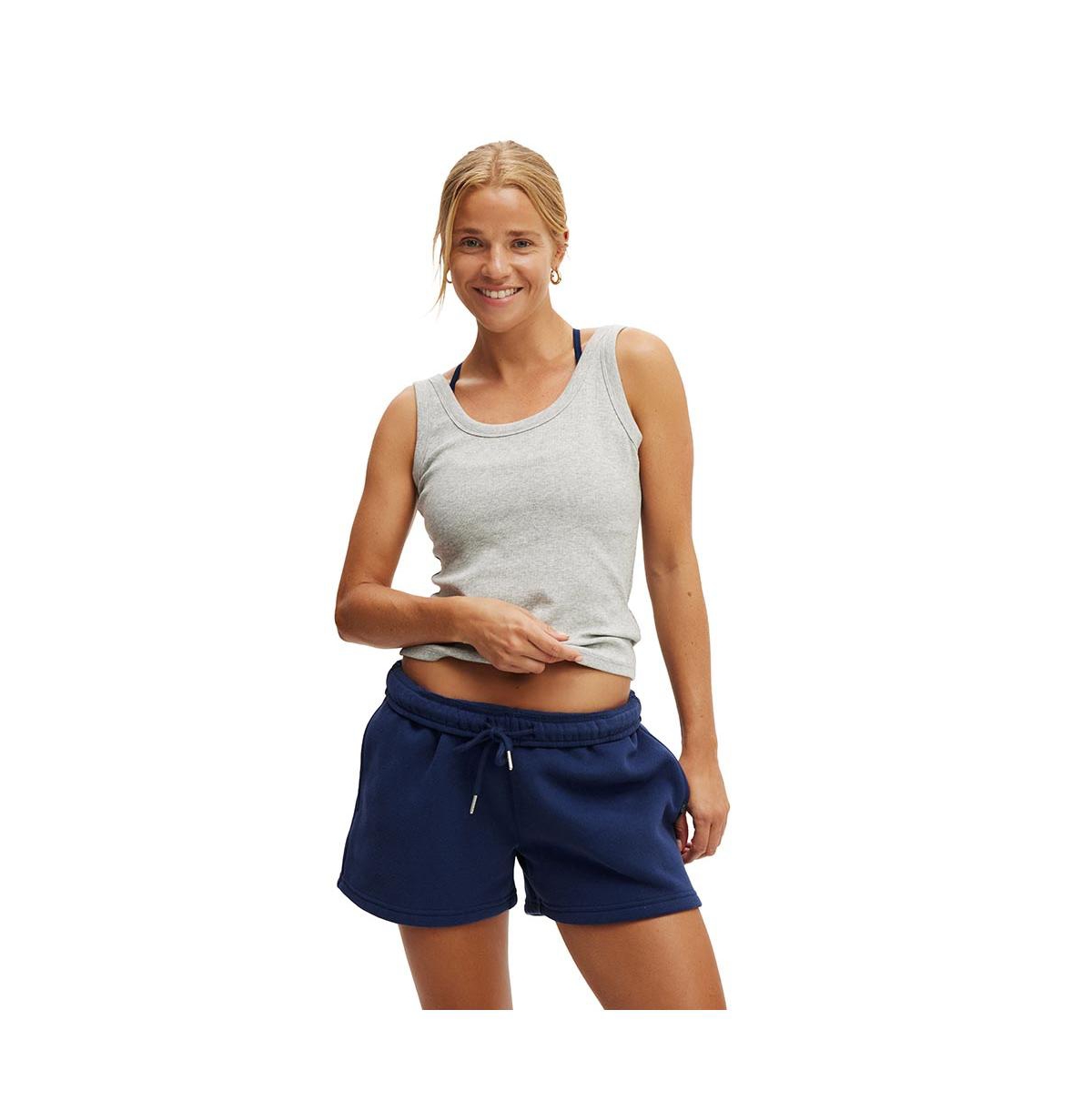 Click here for Cotton On Womens Active Rib Tank - Grey marle prices