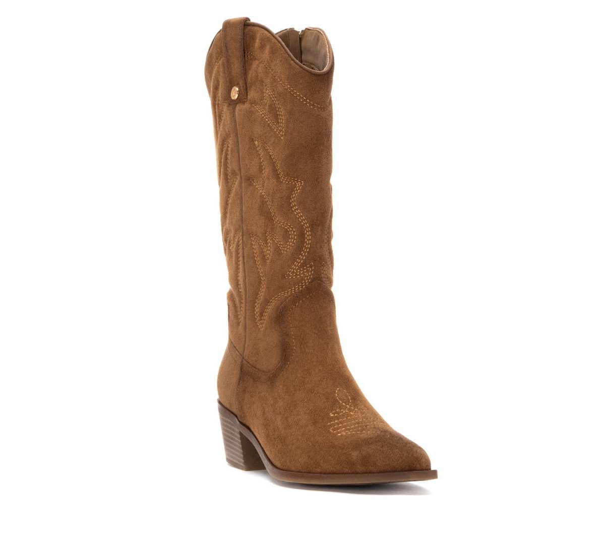 Click here for Xti Womens Suede Italian Western Boots - Camel prices