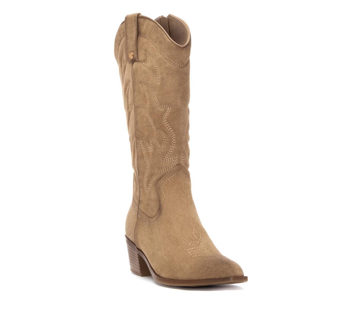 Click here for Xti Womens Suede Italian Western Boots - Beige prices