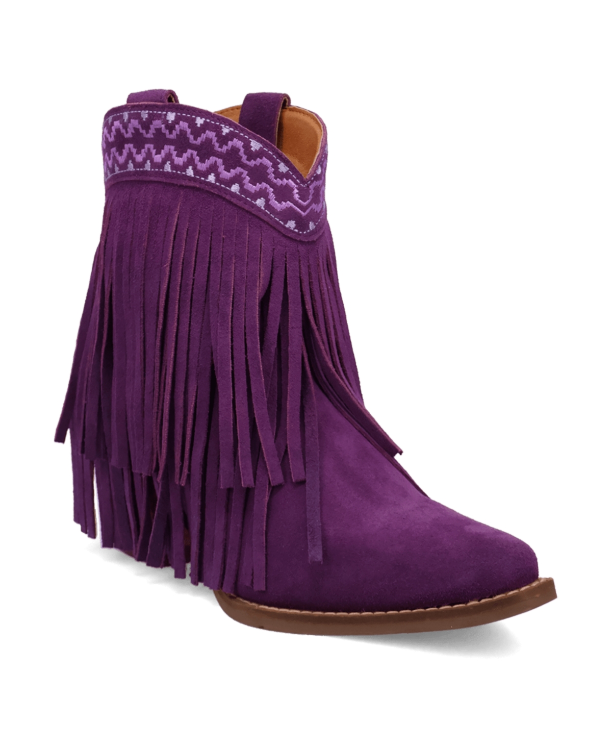 Click here for Dingo Womens Tapadero Suede Bootie - Purple prices