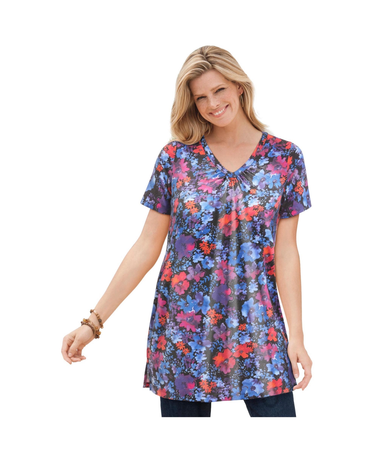 Click here for Woman Within Womens Within Perfect Printed Short-S... prices