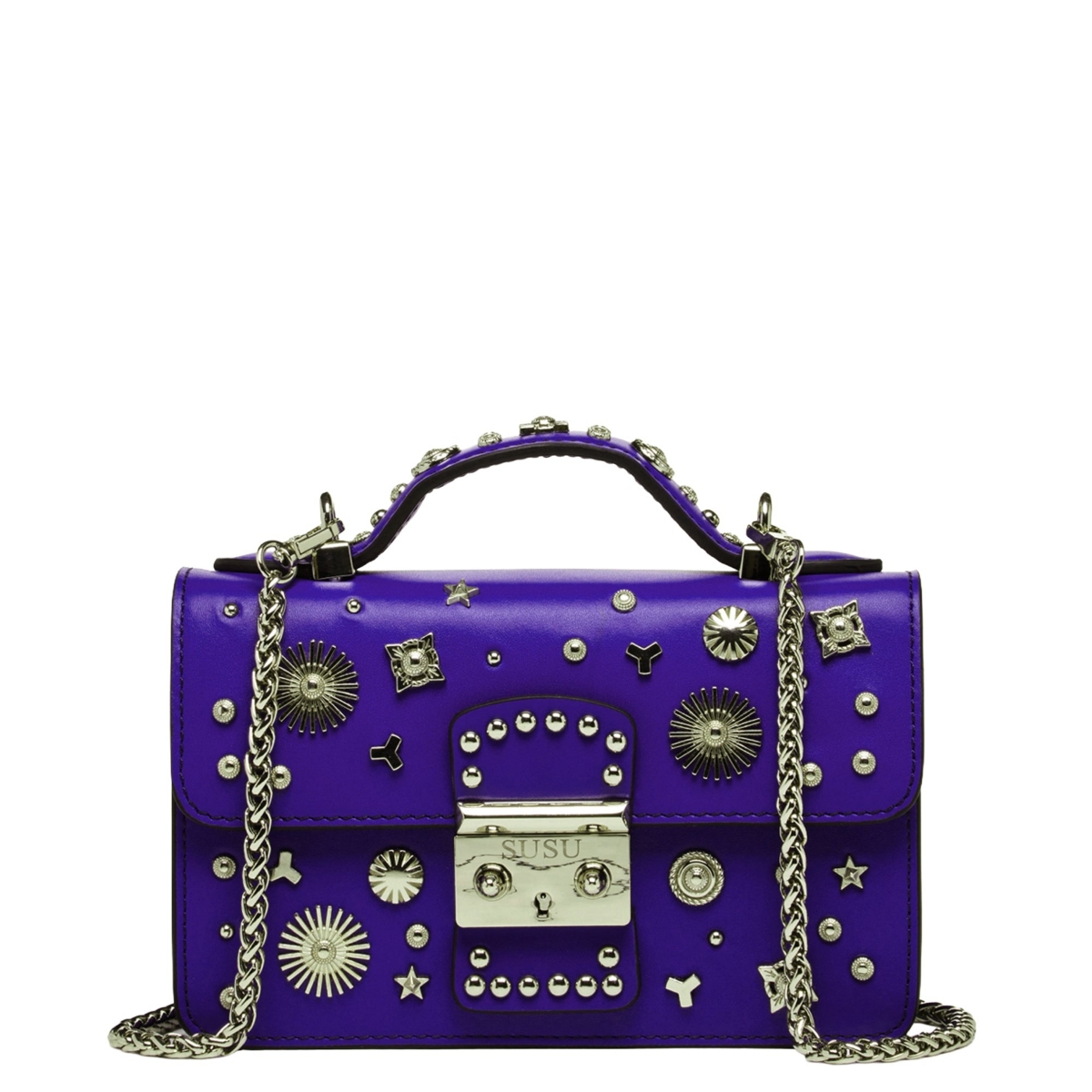 Click here for Susu Small Leather Crossbody Bag Studded Purse Top... prices