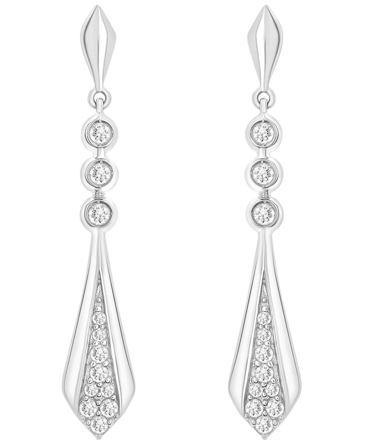 Click here for Wrapped in Love Diamond Flare Drop Earrings (1/4 c... prices