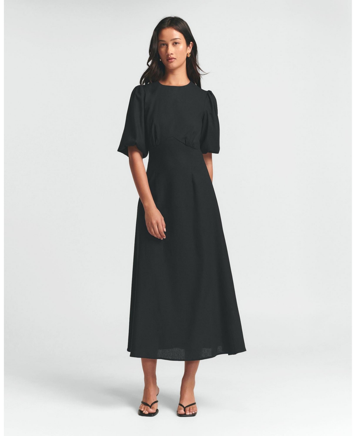 Click here for St Mrlo Womens Kalinda Midi Dress - Black prices