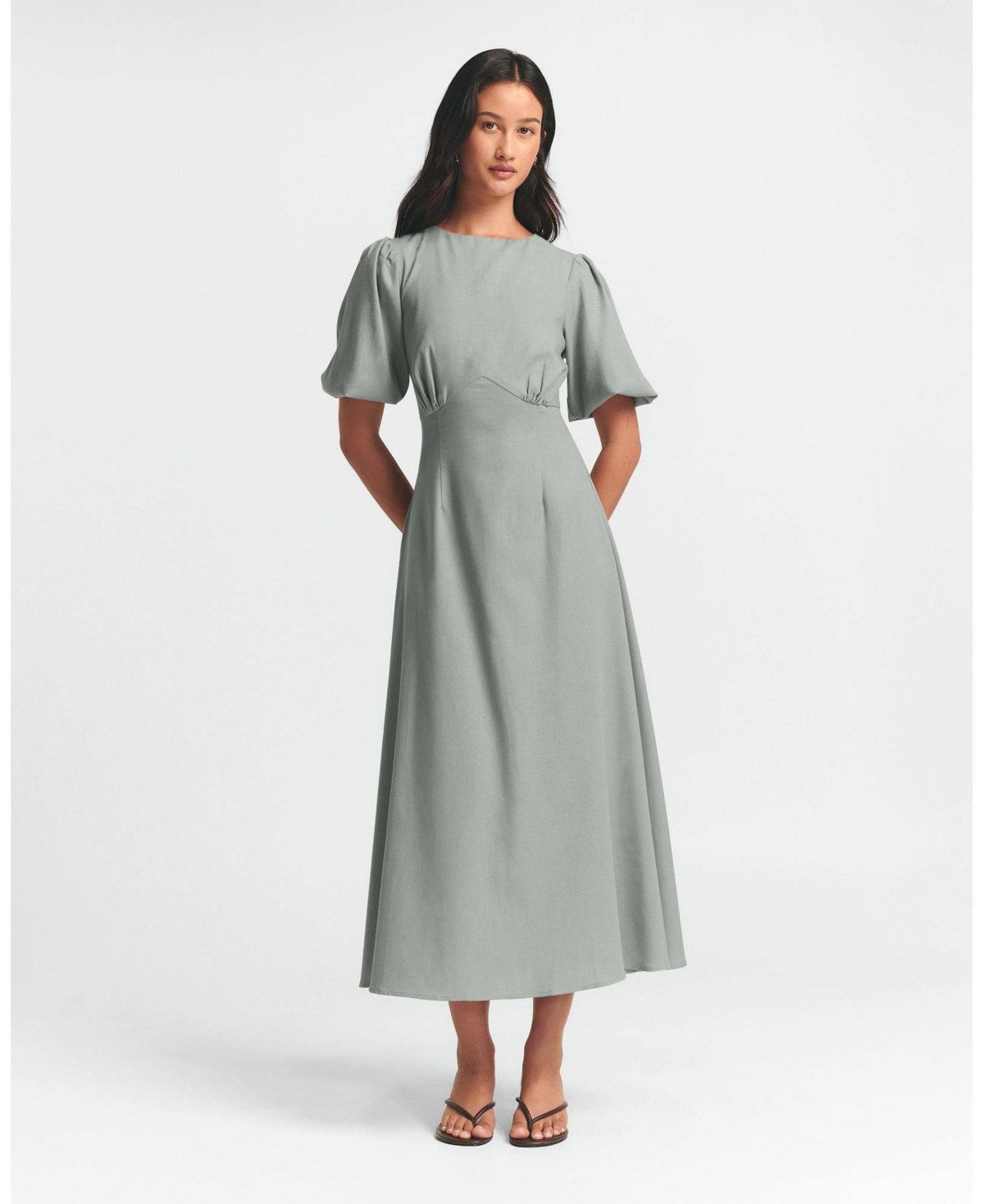 Click here for St Mrlo Womens Kalinda Midi Dress - Sage green prices