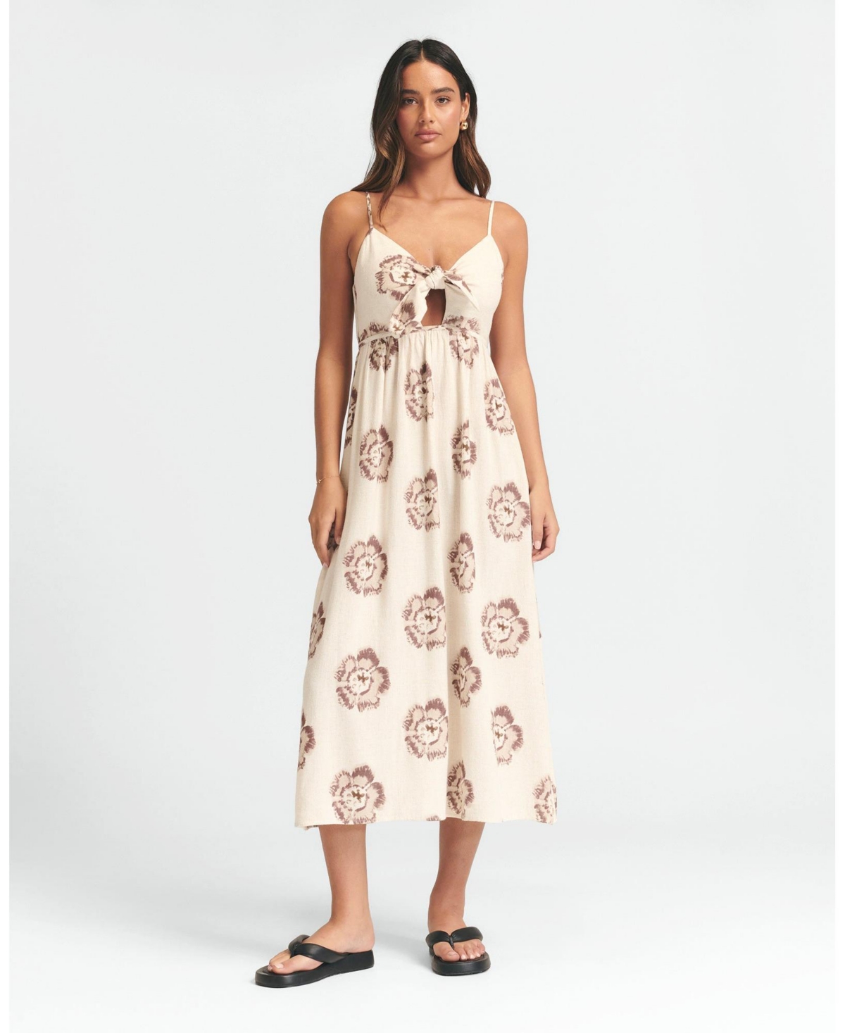Click here for St Mrlo Womens Mrlo Midi Dress - Neutral floral prices