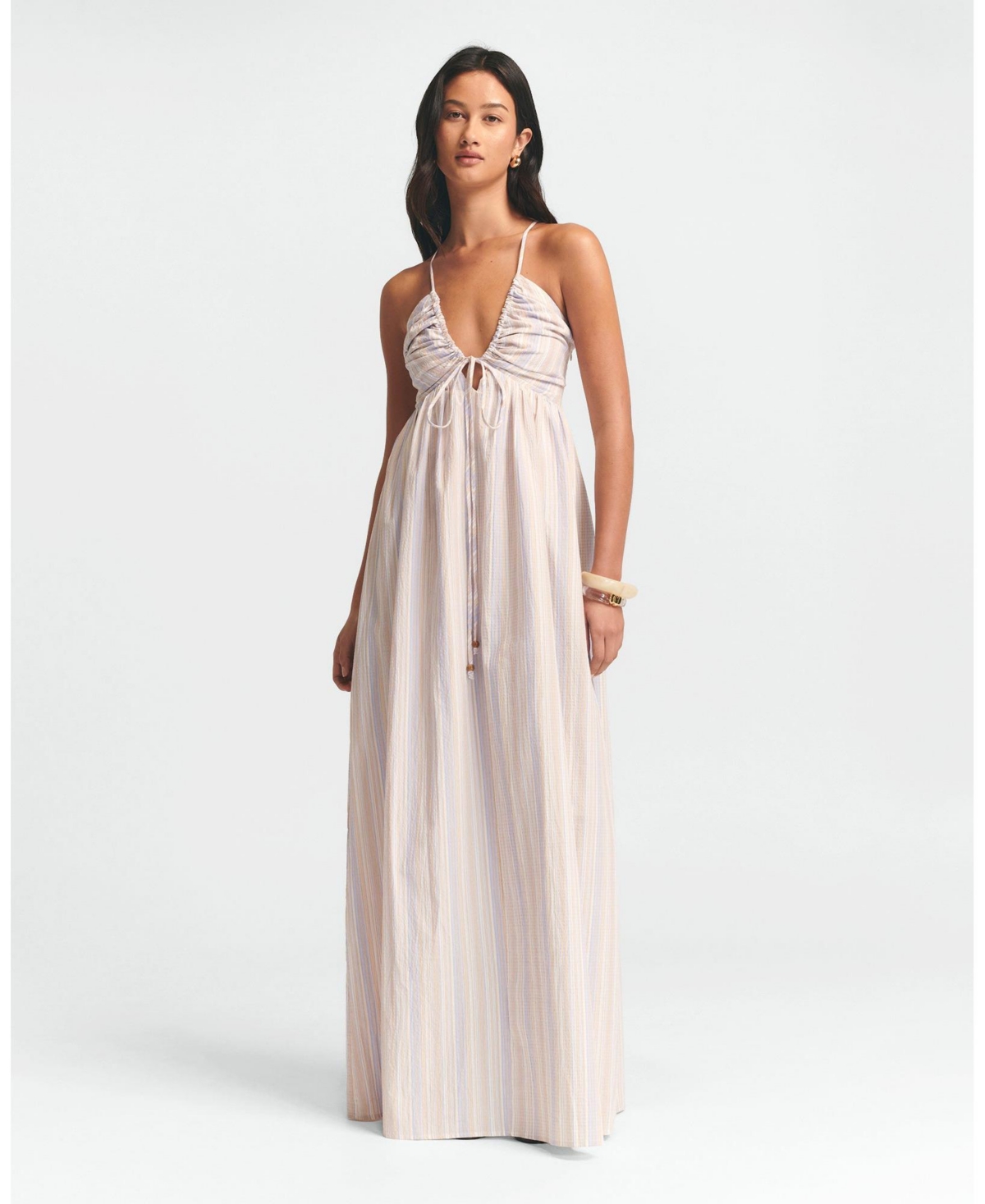 Click here for St Mrlo Womens Jacci Maxi Dress - Mixed lilac stri... prices