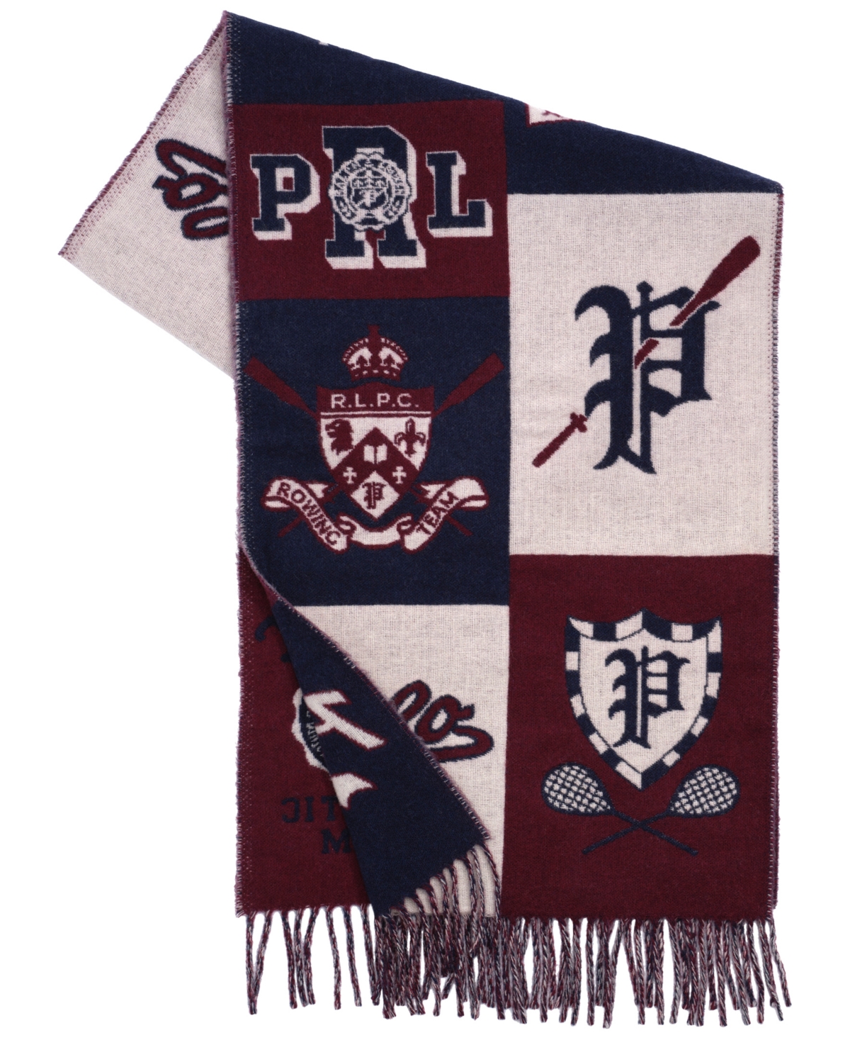 Click here for Polo Ralph Lauren Mens Crew Crest Scarf - Wine prices