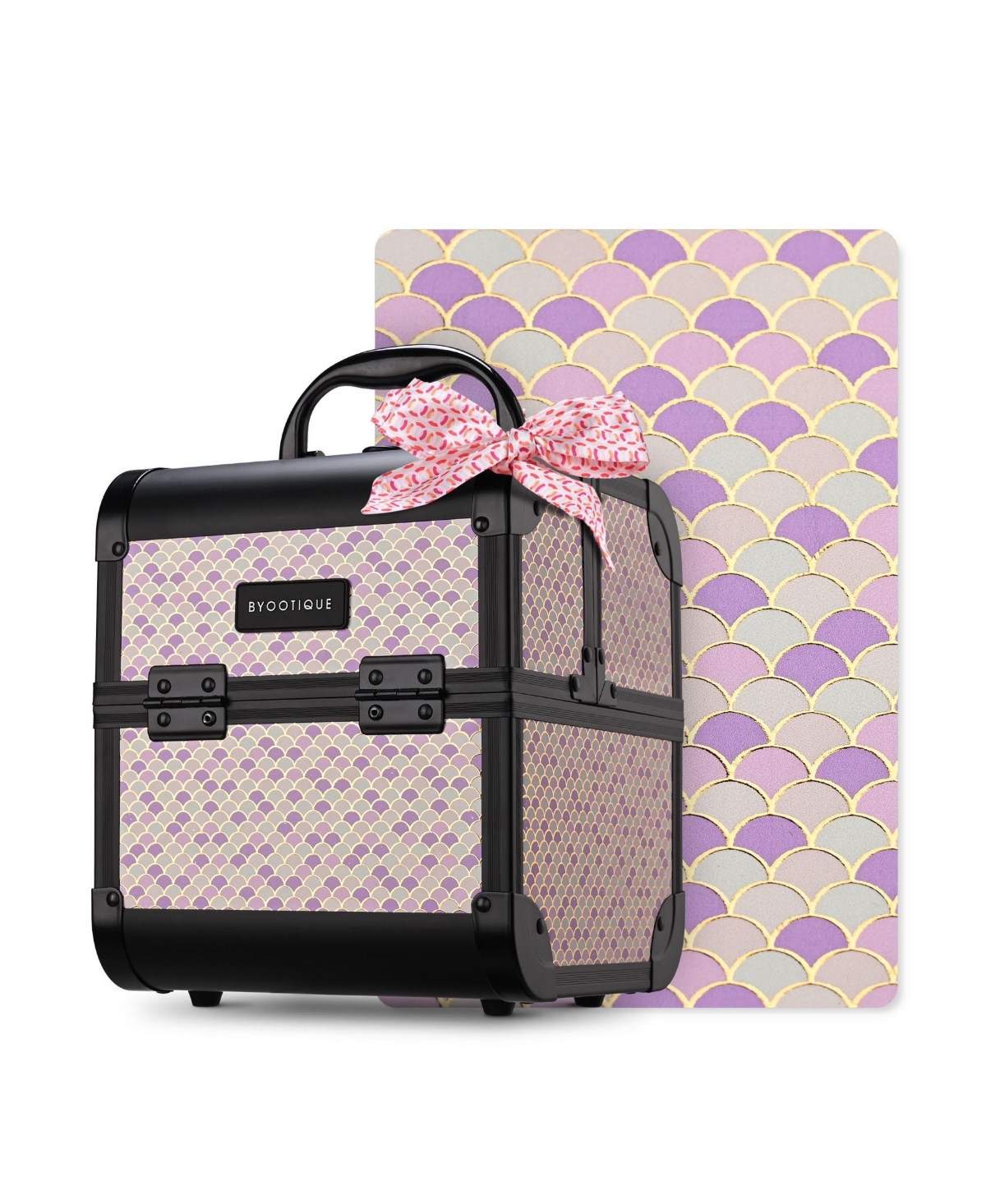 Click here for Byootique Makeup Train Case with Mirror Cosmetic B... prices