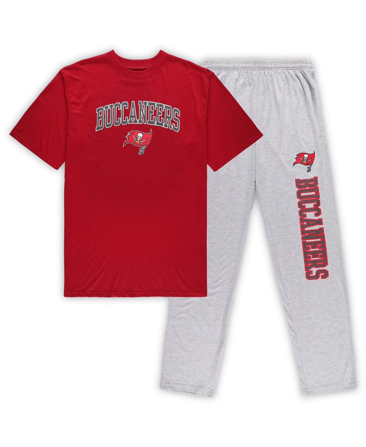 Click here for Concepts Sport Mens 2-Piece Red/Heathered Gray Tam... prices