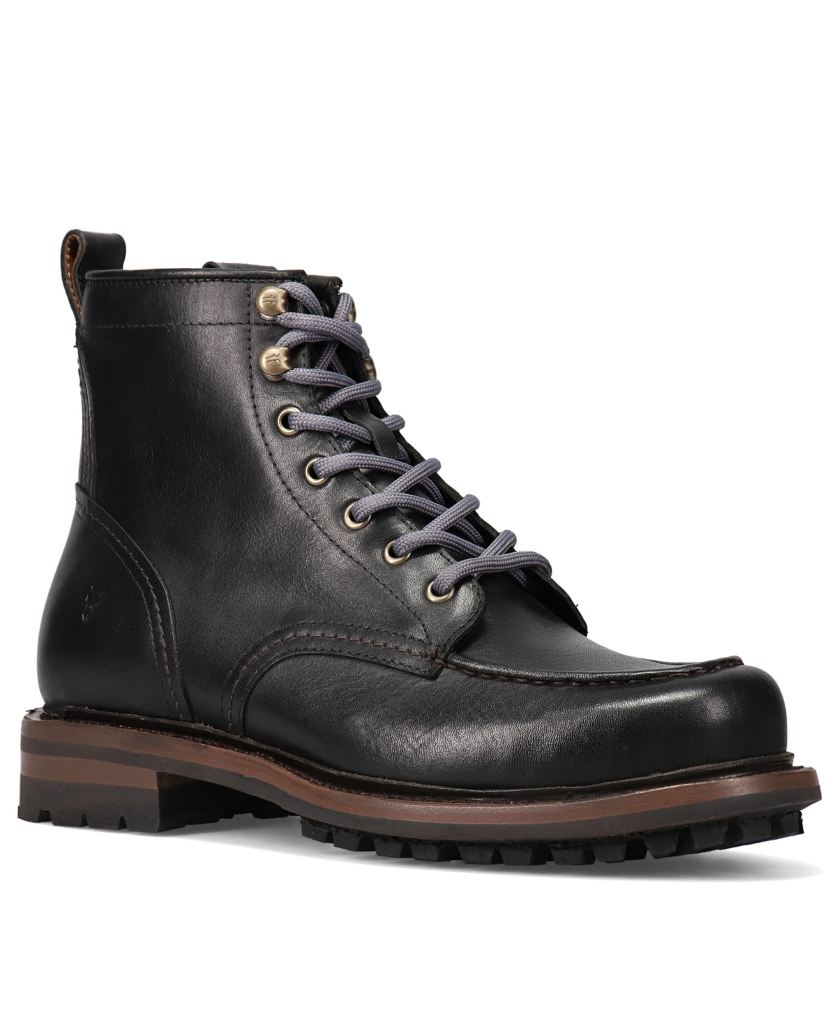 Click here for Frye Mens Hudson Lace-Up Work Boots - Black prices