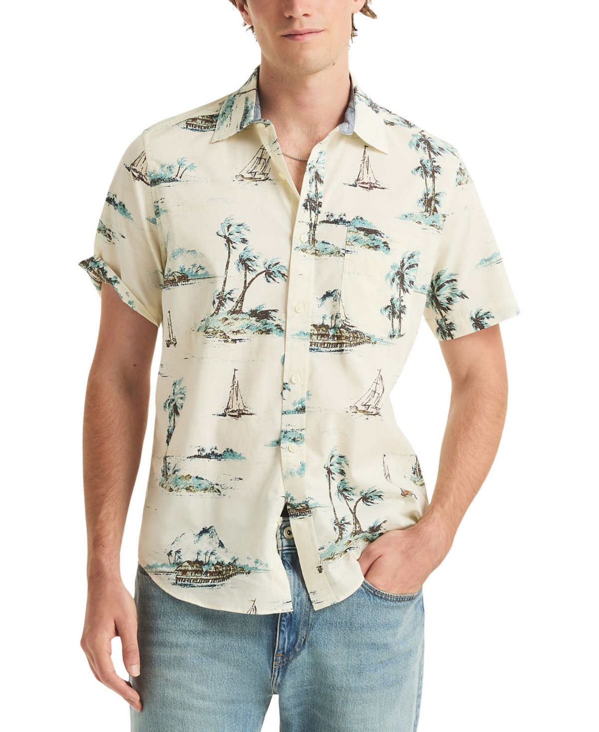 Click here for Nautica Mens Short-Sleeve Classic-Fit Shirt - Mars... prices