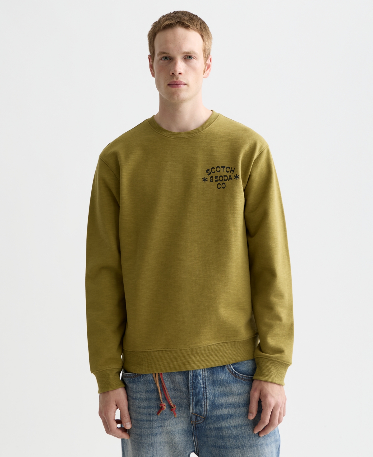 Click here for Scotch & Soda Mens Chest Logo Regular Fit Sweatshi... prices