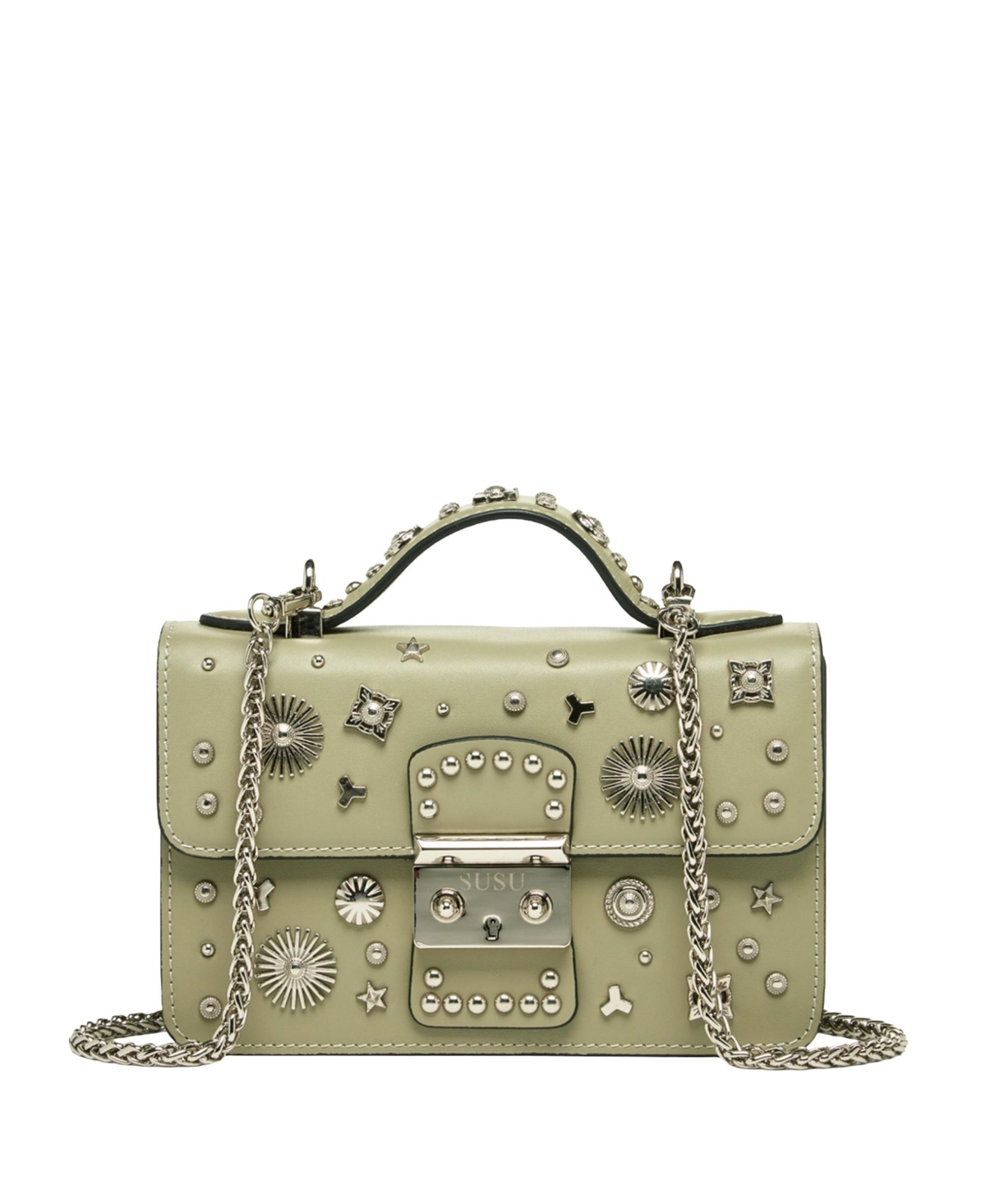 Click here for Susu Small Leather Crossbody Bag Studded Purse Top... prices