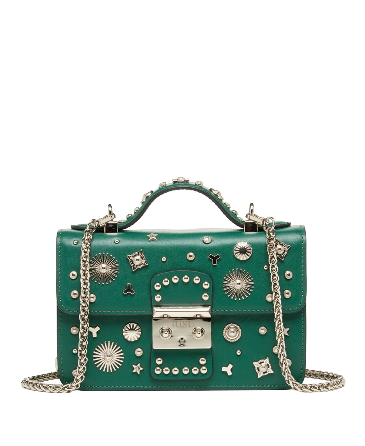 Click here for Susu Small Leather Crossbody Bag Studded Purse Top... prices