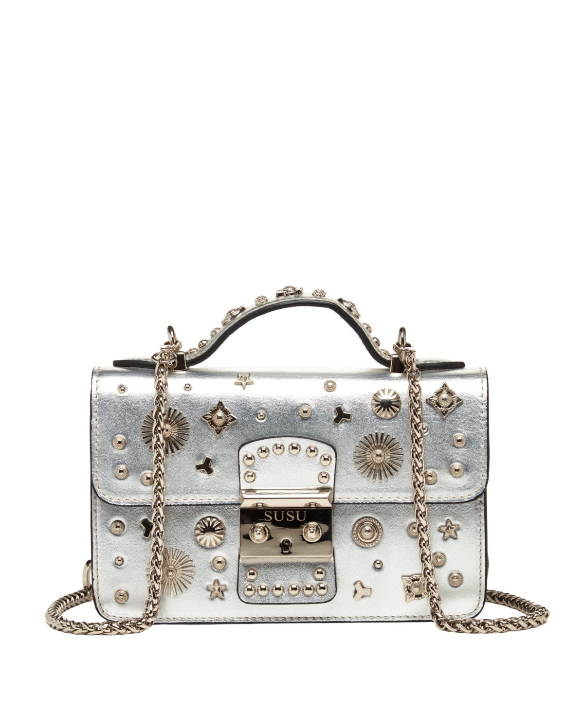 Click here for Susu Small Leather Crossbody Bag Studded Purse Top... prices