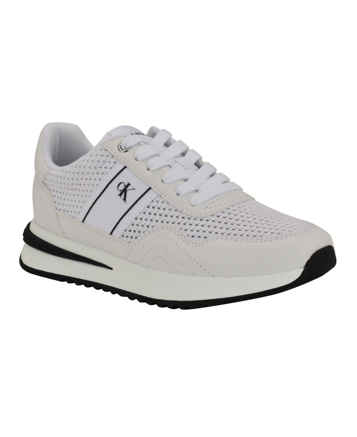 Click here for Calvin Klein Womens Palimer Round Toe Lace-Up Snea... prices