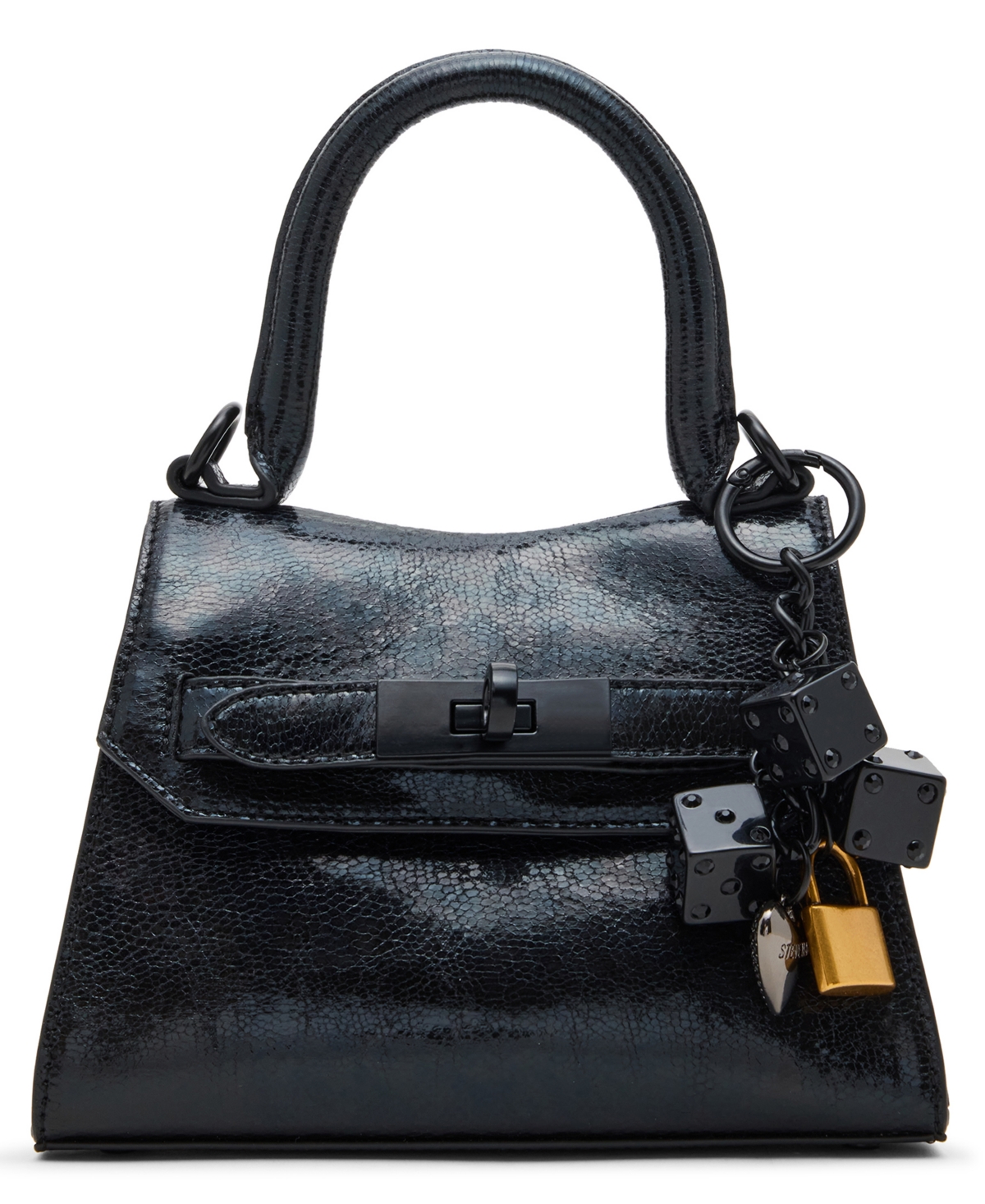 Click here for Steve Madden Bdeedee Mini Satchel Bag - Black Pyth... prices