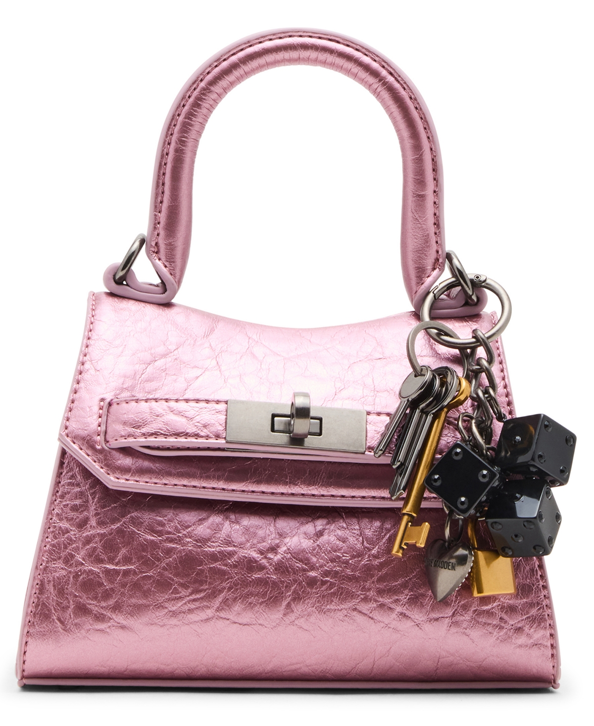 Click here for Steve Madden Bdeedee Mini Satchel Bag - Pink Metal prices
