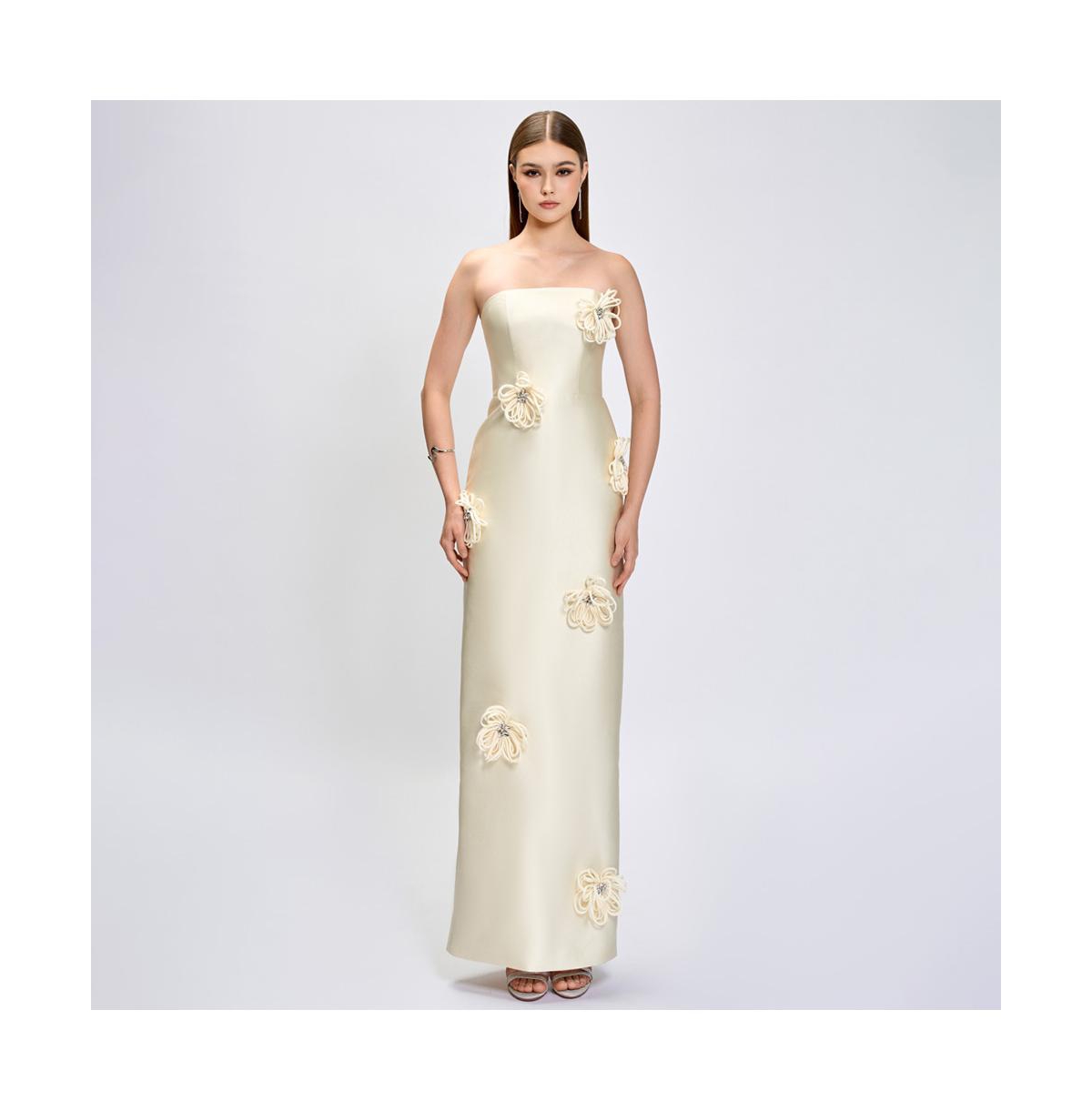 Click here for Bariano Womens Kezia 3D Floral Maxi - Cream prices