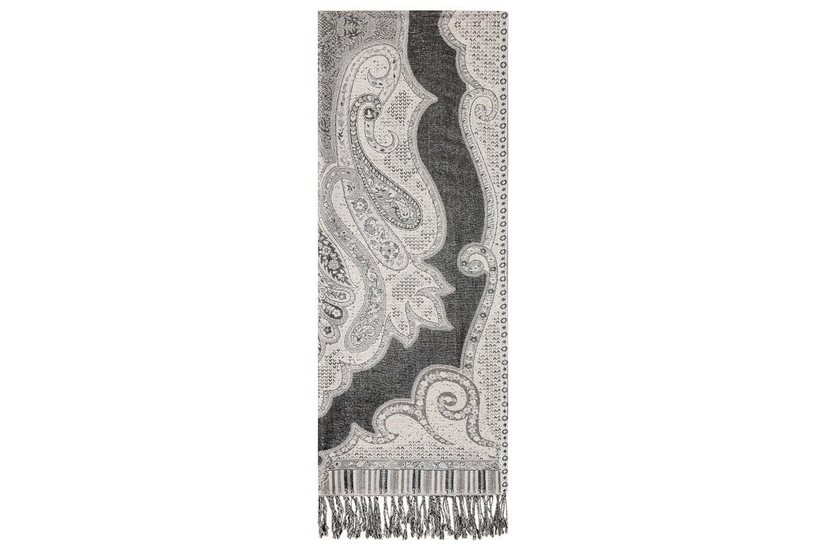 Click here for Olsen Ornamental Paisley Scarf - Black prices