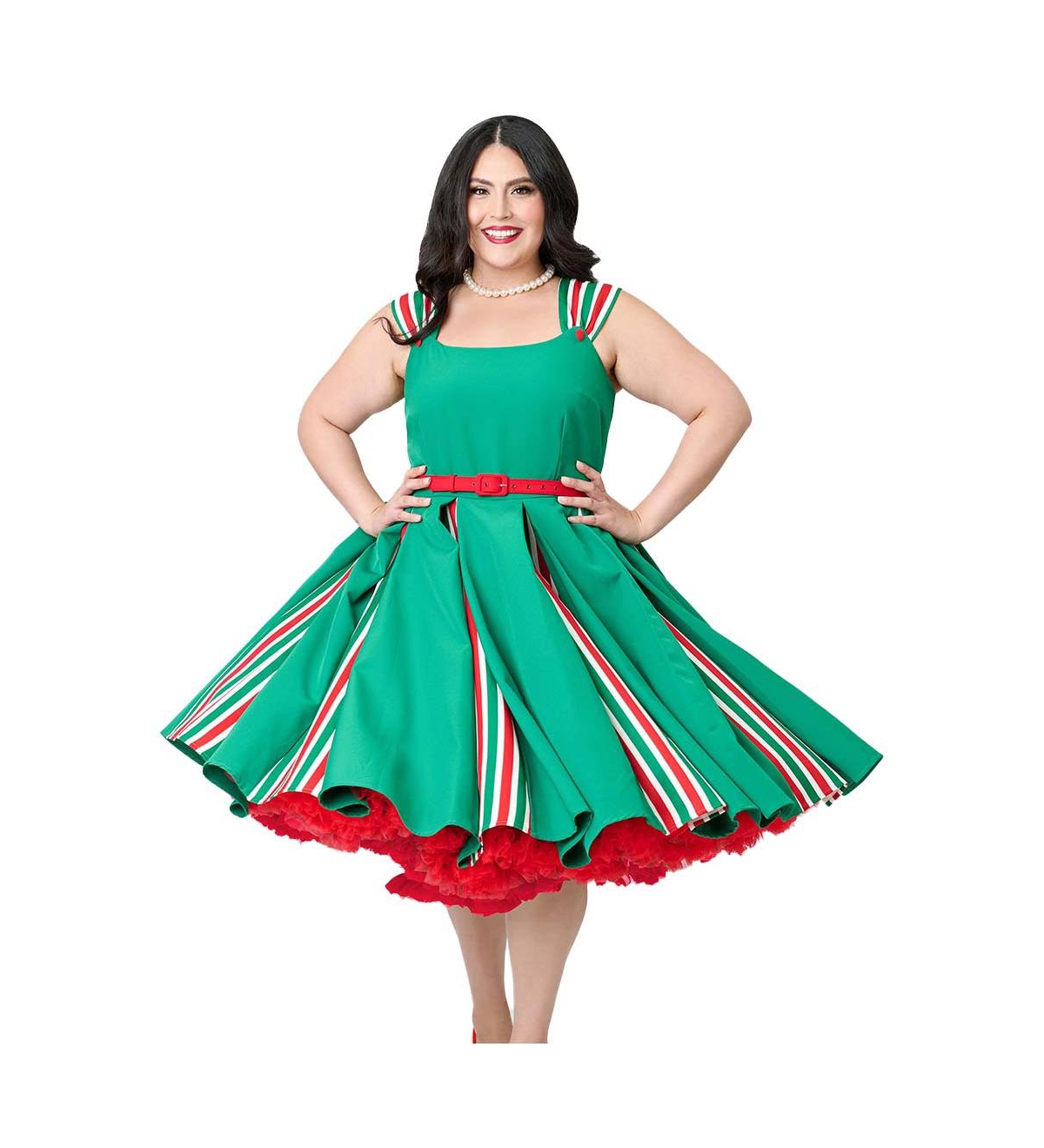 Click here for Unique Vintage Plus Size Square Neck Sleeveless Go... prices