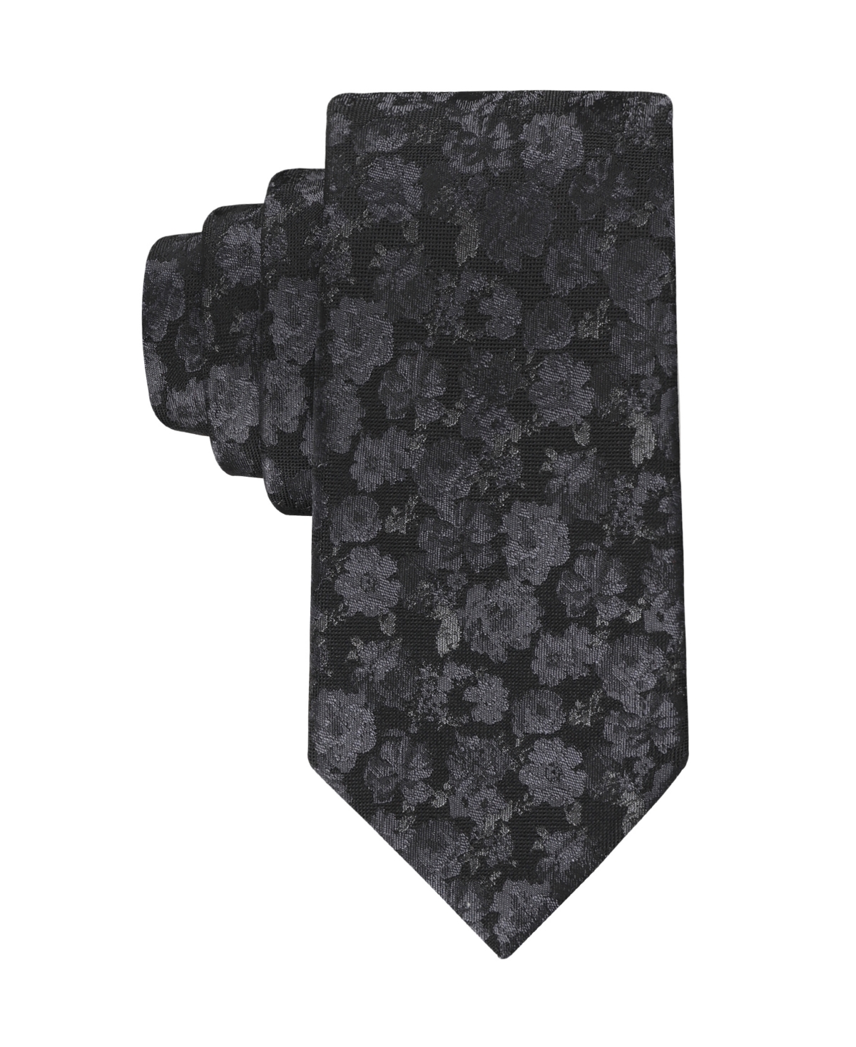 Click here for Calvin Klein Mens Eloise Floral Print Tie - Black prices