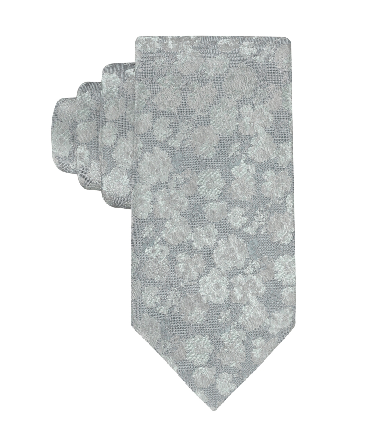 Click here for Calvin Klein Mens Eloise Floral Print Tie - Gray prices