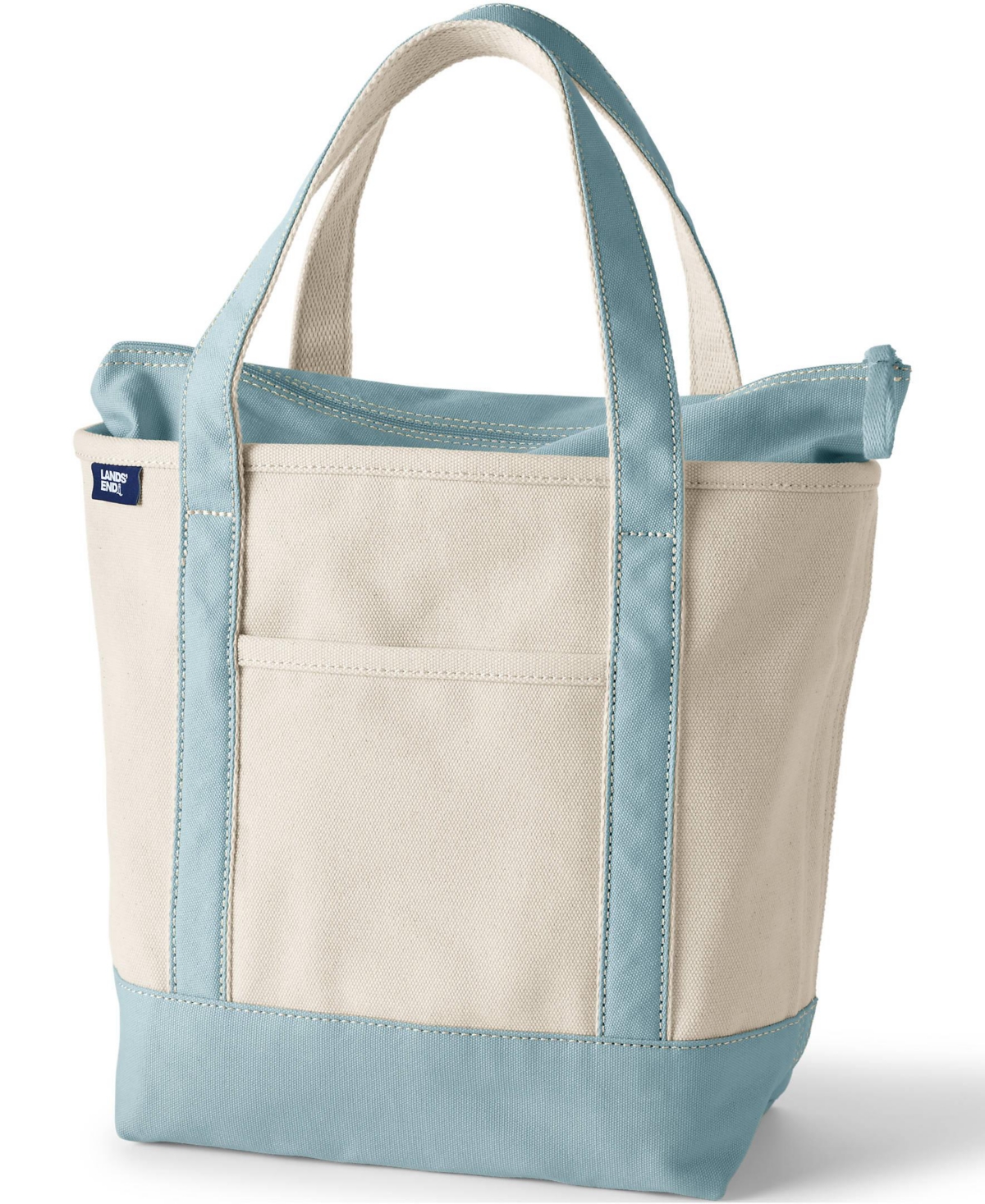 Click here for Lands End Medium 5 Pocket Zip Top Canvas Tote Bag... prices