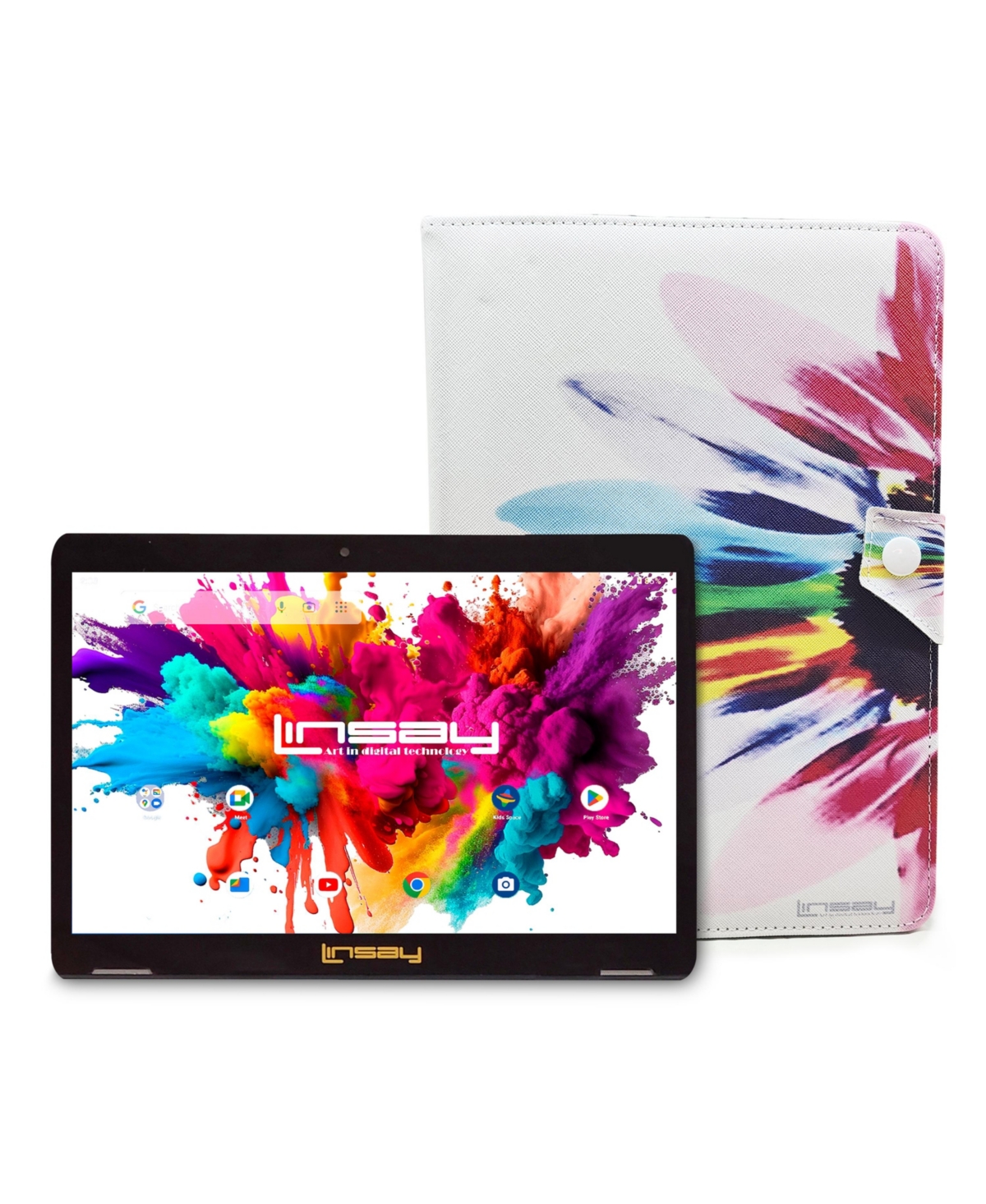 Click here for New Linsay 10.1" Tablet 128GB with Flower Cas... prices