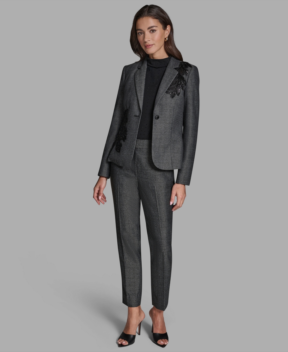 Click here for Bcbg Womens Novelty Notch Collar One-Button Jacket... prices