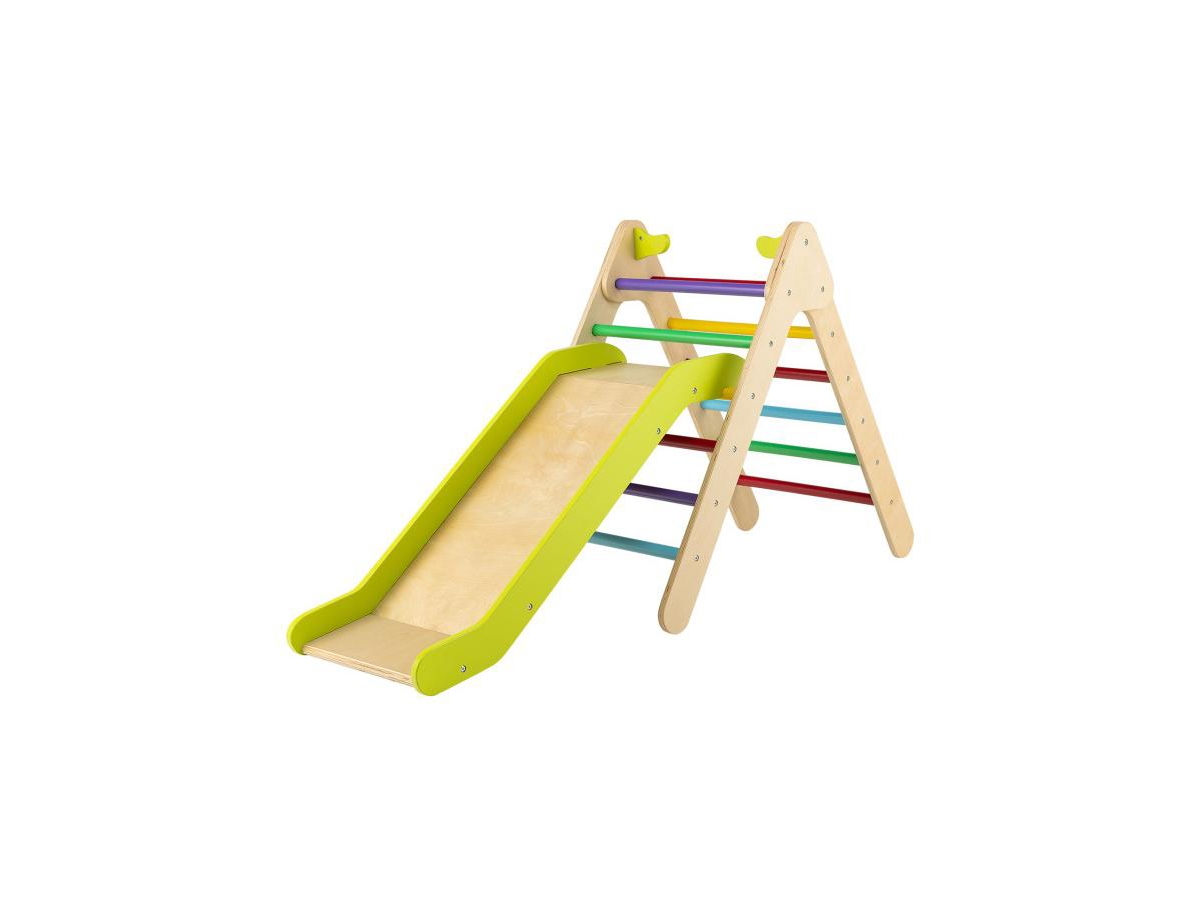 Click here for 2-in-1 Wooden Triangle Climber Set with Gradient A... prices