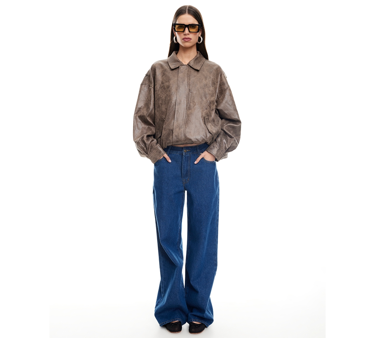 Click here for Lioness Womens Kenny Oxford Collared Bomber Jacket... prices