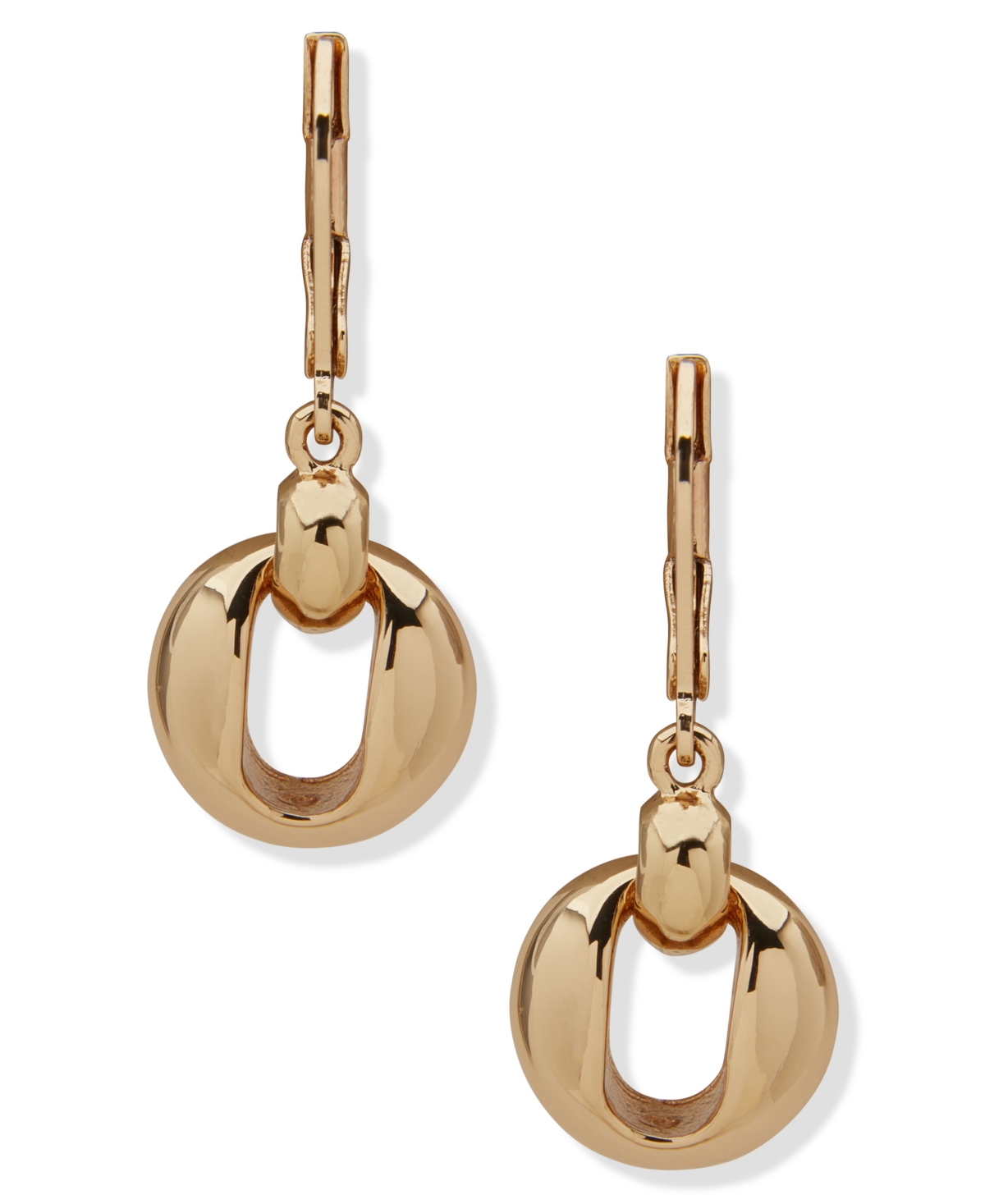 Click here for Anne Klein Gold-Tone Puff Open Dome Drop Earrings... prices