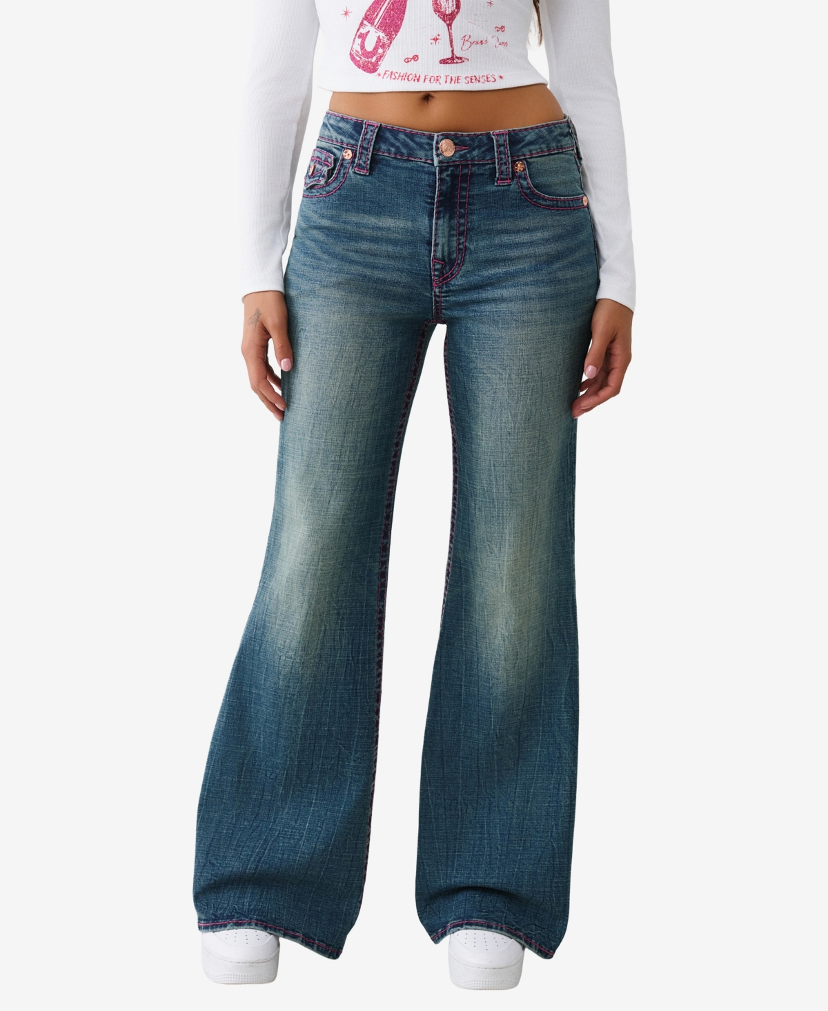 Click here for True Religion Womens Katrina High Rise Big T Flare... prices