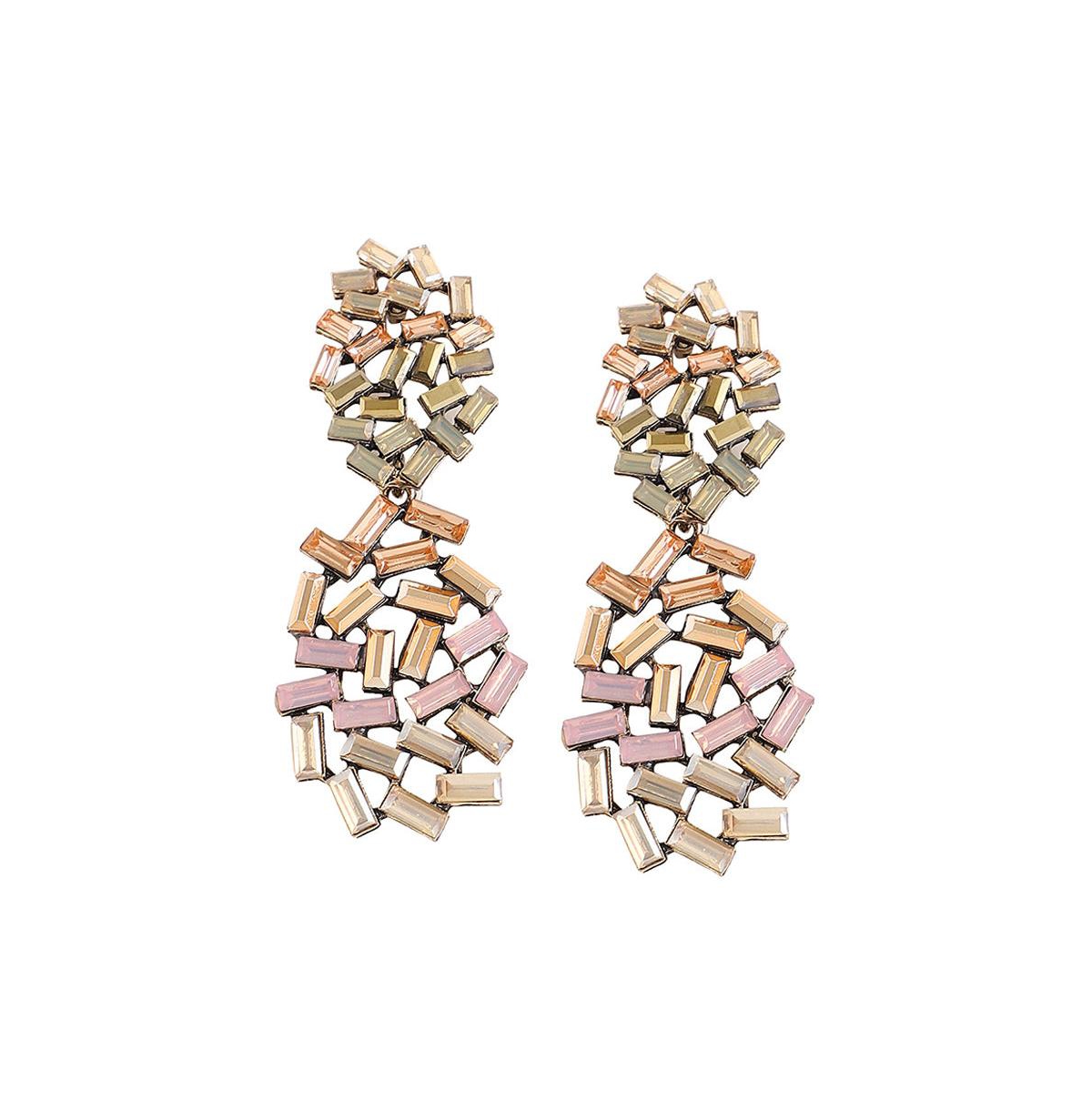 Click here for Sohi Womens Crystal Drop Earrings - Gold prices